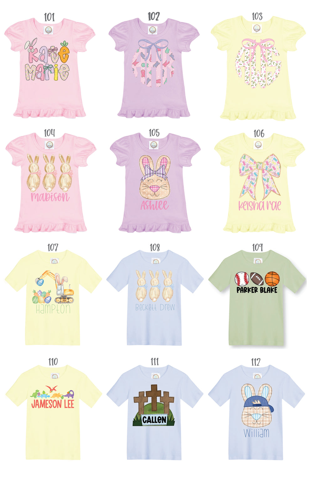 BOGO: Kids Easter Colored Shirts 1/22 – SouthernSwells